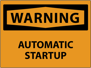 Warning Automatic Startup - BuySafeBuildSmart